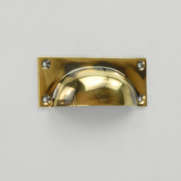 Antique Solid Brass Cabinet Kitchen Door Rectangle Cup Handle Drawer P ...