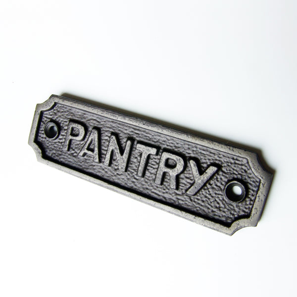 Vintage Style Cast Iron Pantry Door Sign – JonesandGrey