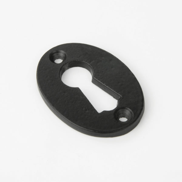 Hammered Oval Escutcheon Door Lock Keyhole Cover - Black – JonesandGrey