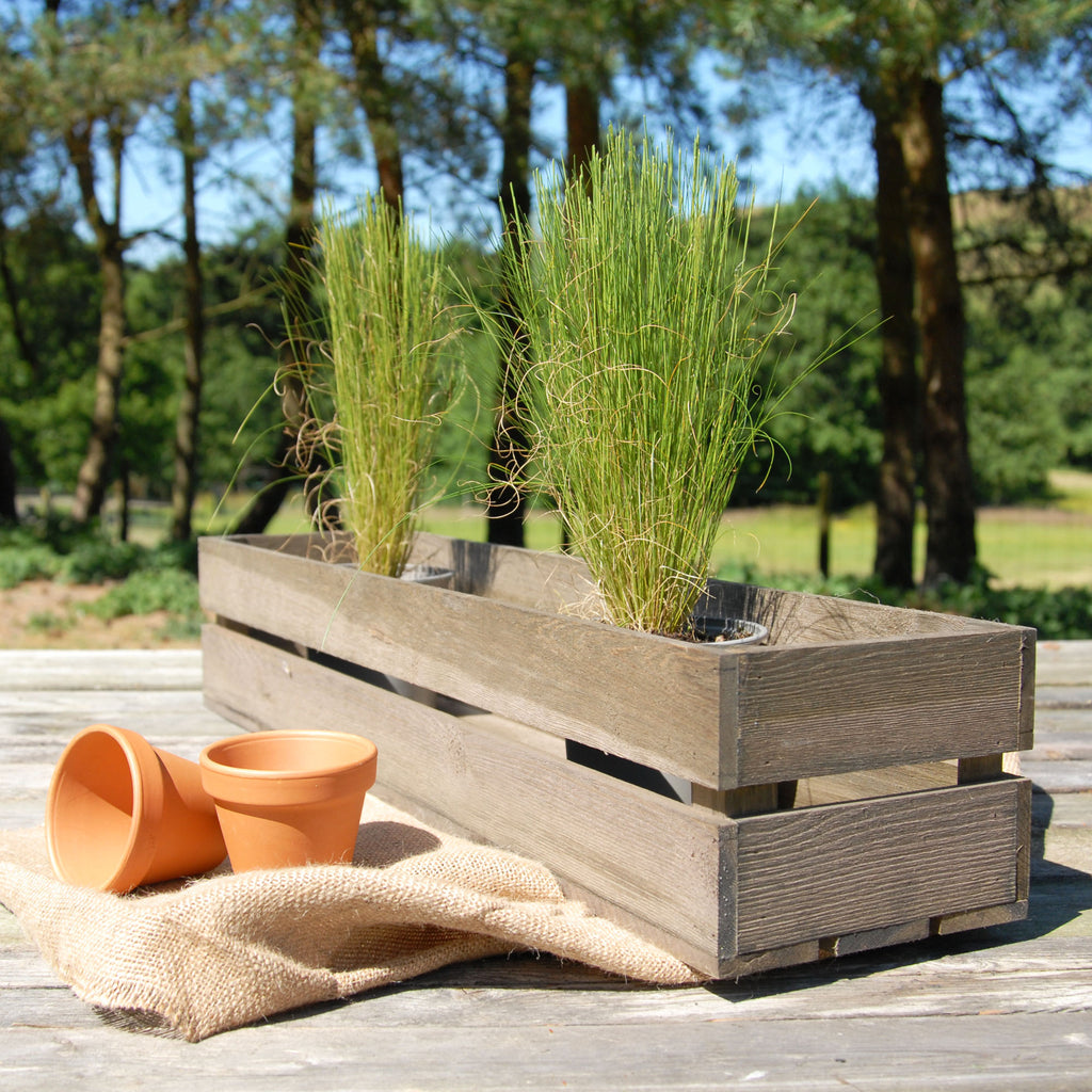 Vintage Fruit Crate Style Narrow Garden Trough Planters Boxes ...