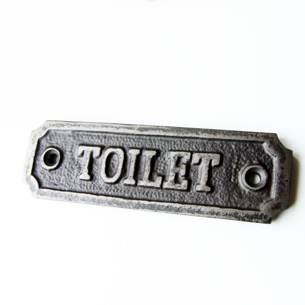 Vintage Style Cast Iron Metal Toilet Sign – JonesandGrey